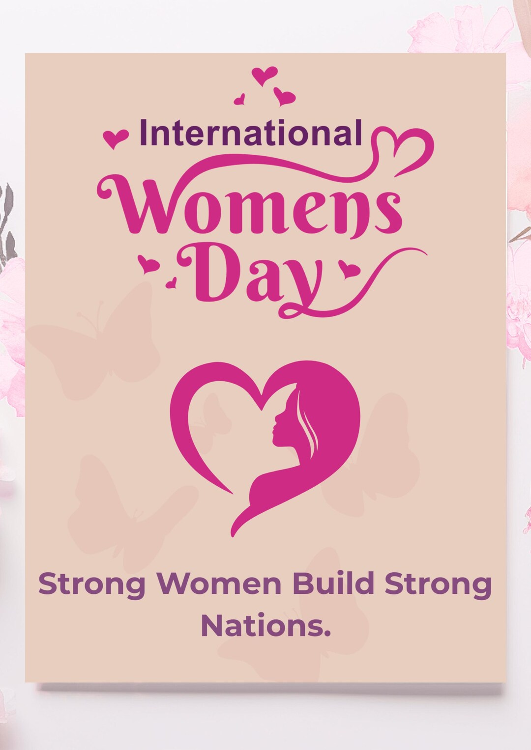 International Women’s Day Printable Poster – Strong Women Build Strong ...