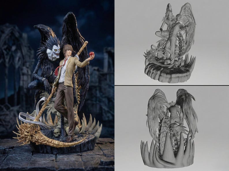Death Note Ryuk & Light Figure | Large Scale Resin Statue | Hand ...