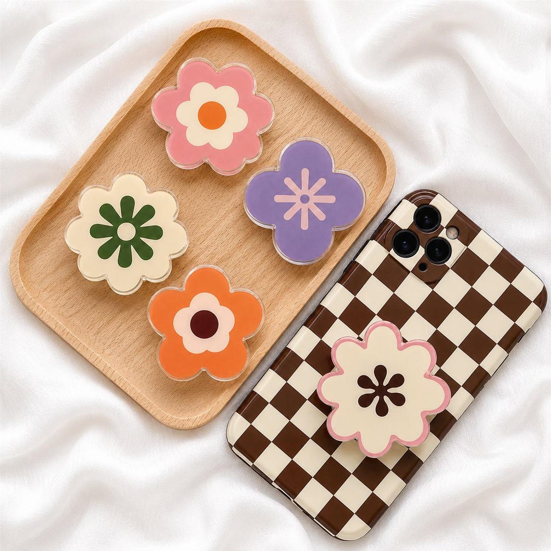 Retro Flower Magsafe Phone Grip, Kawaii Daisy Magnetic Holder, Y2K ...