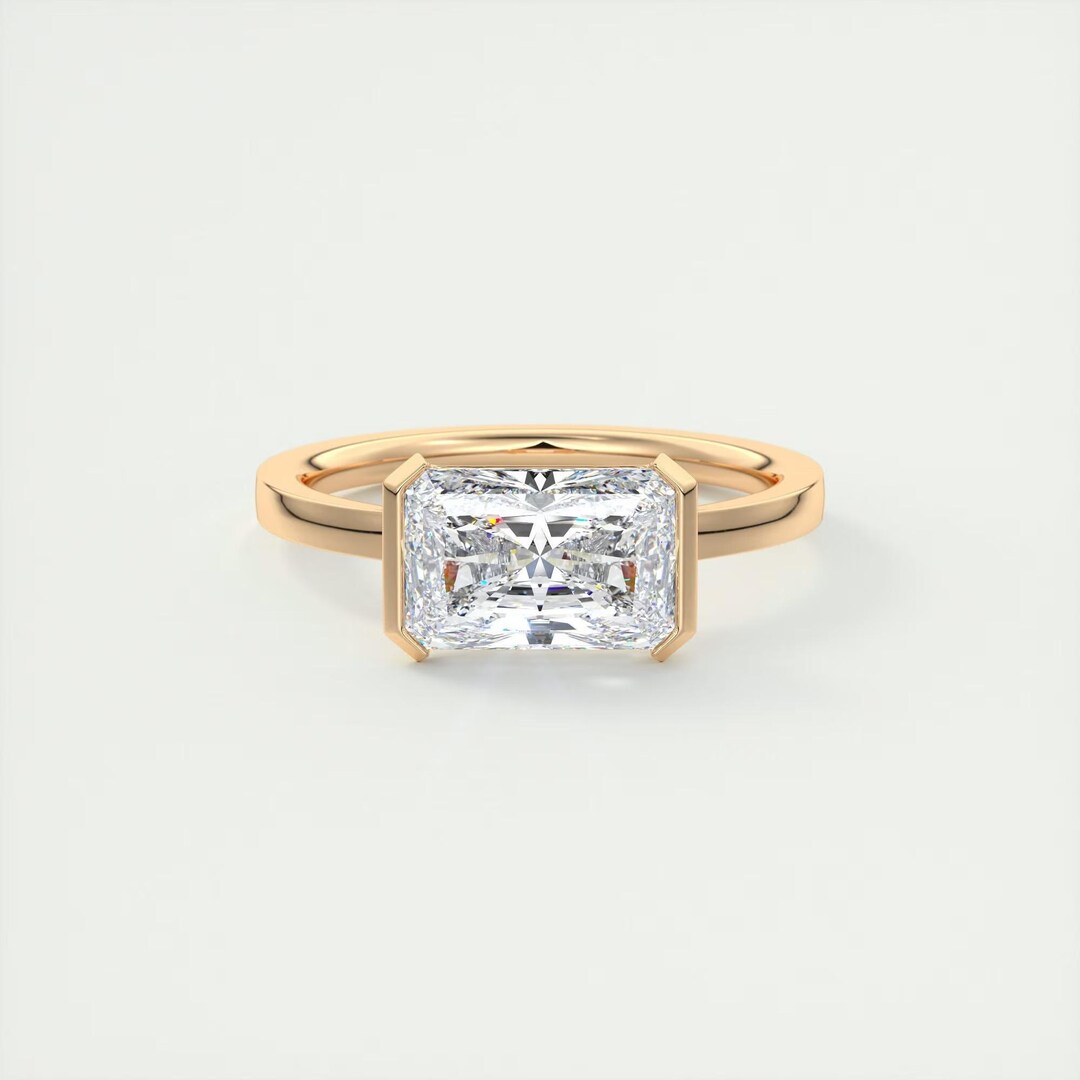 6x9 MM Elongated Radiant Cut Moissanite Solitaire-2.25 CT Iced Out ...
