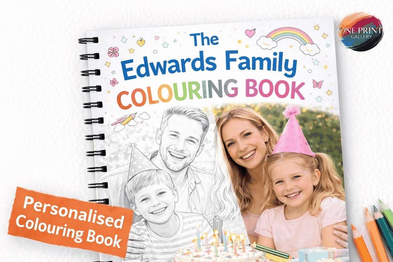 Personalized Photo Coloring Book | Custom Family Activity Book - Etsy ...