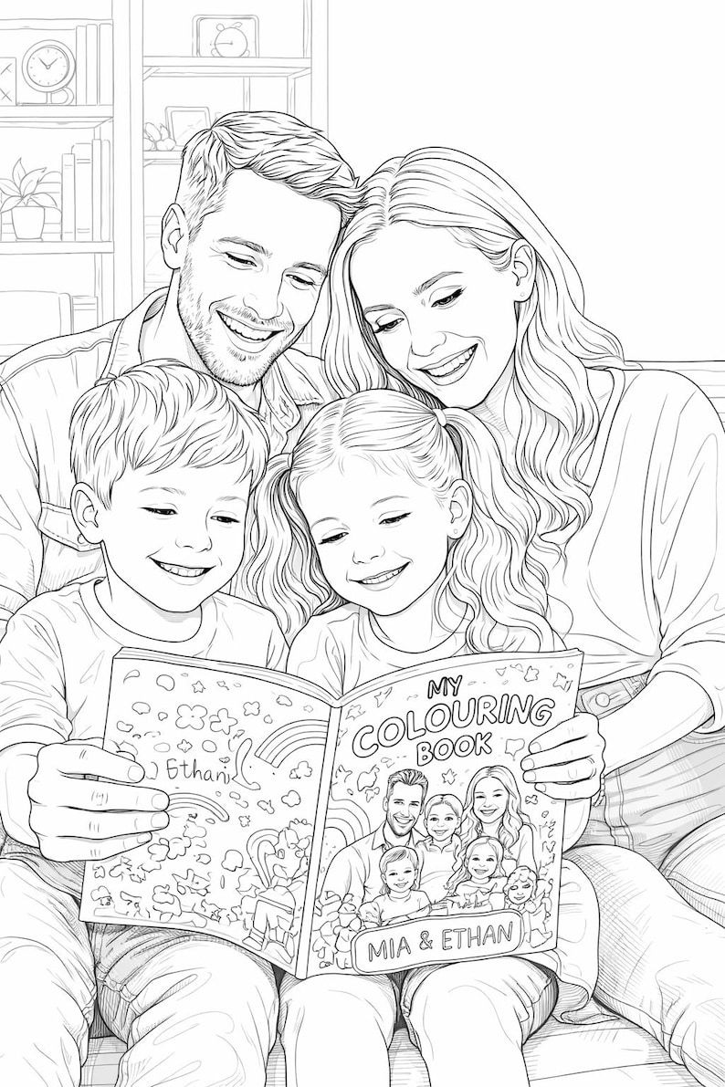 Personalised Photo Colouring Book | Custom Family Activity Book - Etsy UK