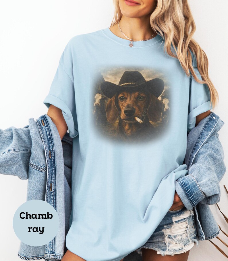 Cowboy Dog Shirt Vintage Western Tee, Funny Dog Meme Shirt, Country ...