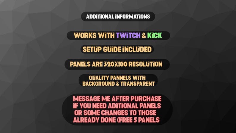 Twitch & Kick Panels - 80+ Transparent + Background | Quality Panels ...