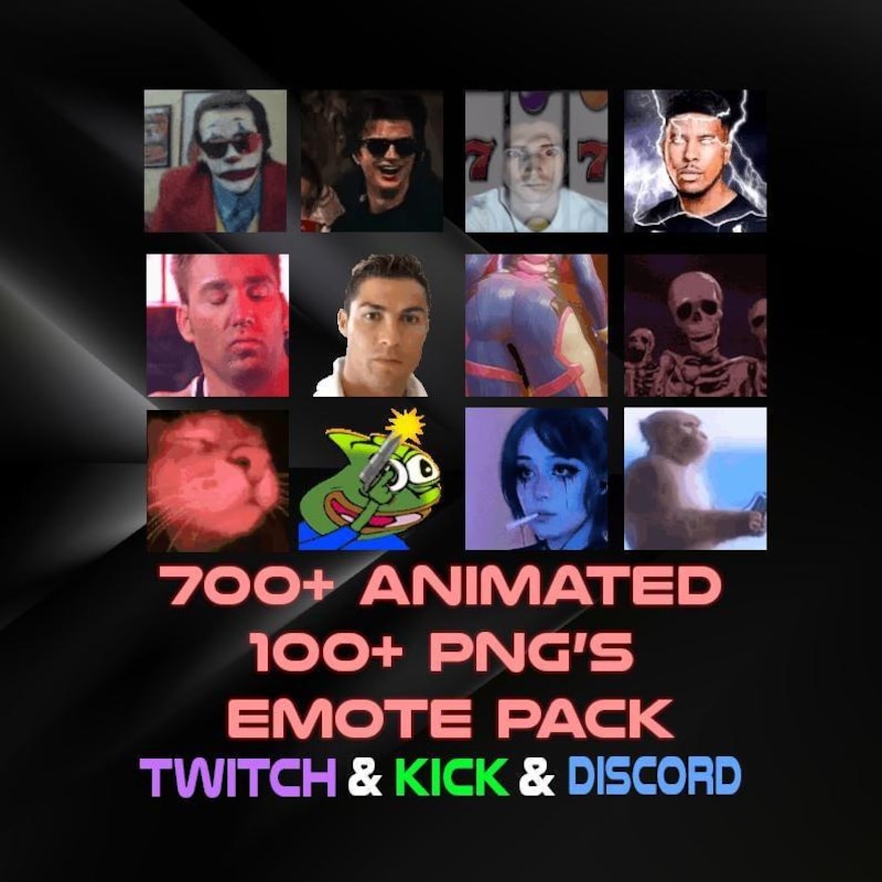 Kick Animated Emote Pack - Etsy