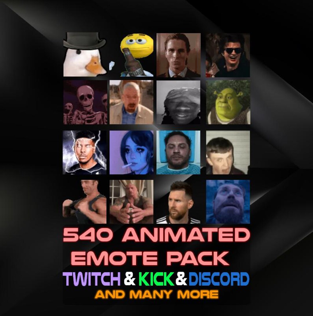 840+ Animated & PNG Memes Emote Pack | Twitch, Discord, Kick, Youtube ...