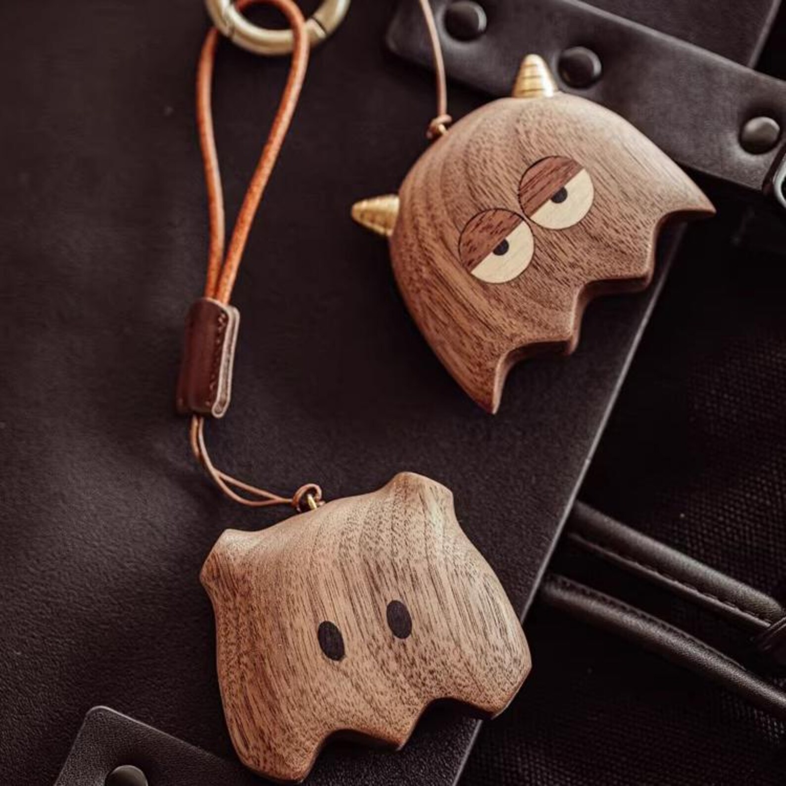 Handcrafted Unique Walnut Wood Couple Pendants, Customizable With ...
