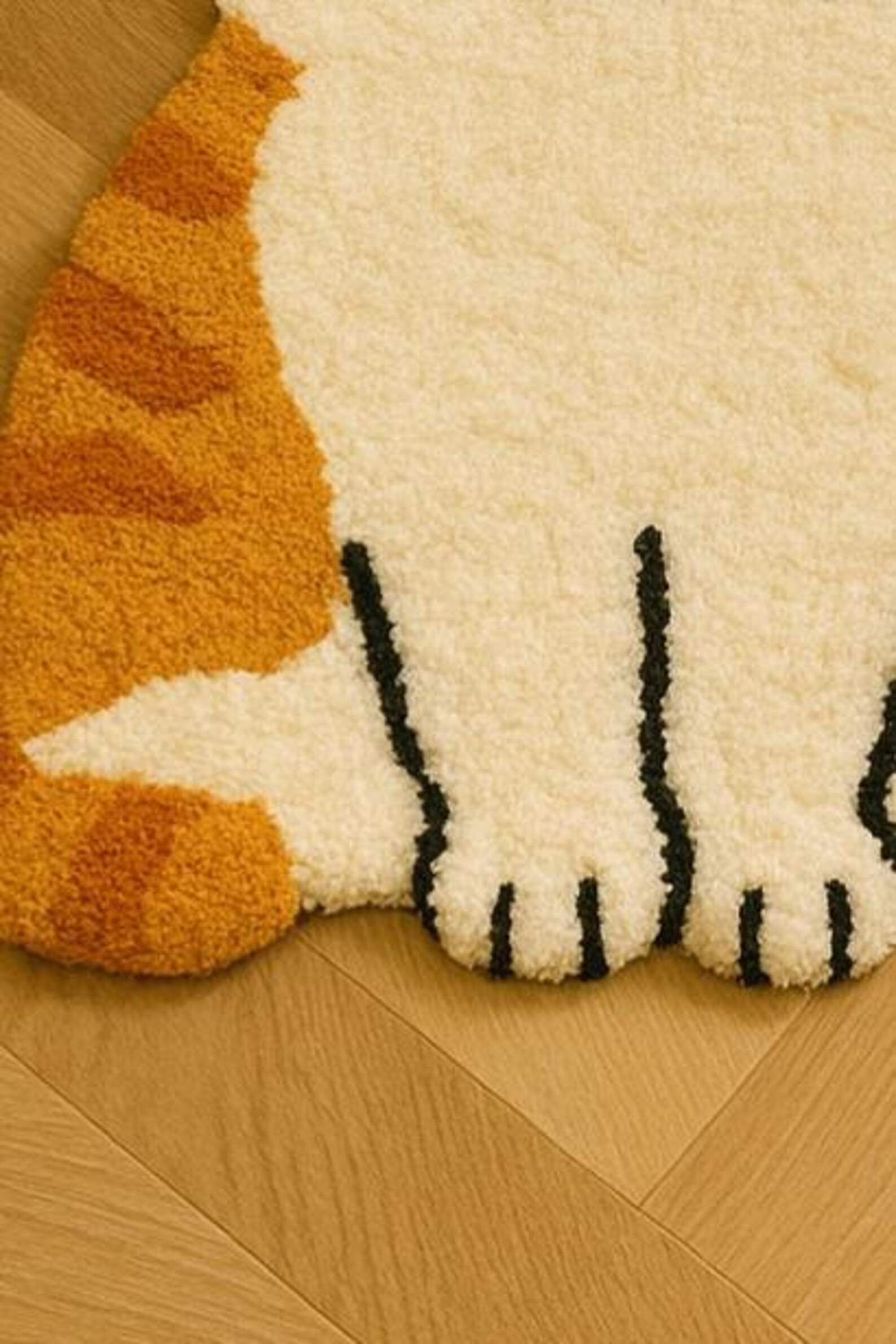 Cute Cat Shape Hand Tufted Rug | Animal Shaped Kids Room Rug | Soft ...