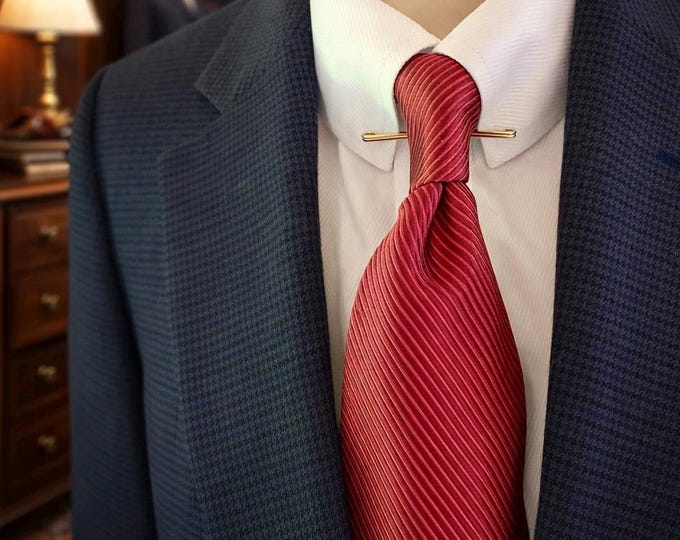 Vintage Gold Plated Collar Bar Clip – Elegant Gentleman’s Formalwear ...