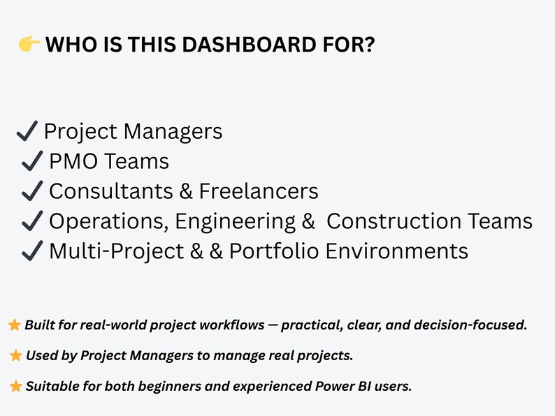 Project Dashboard Starter (2 Pages) | Power BI Portfolio Overview ...