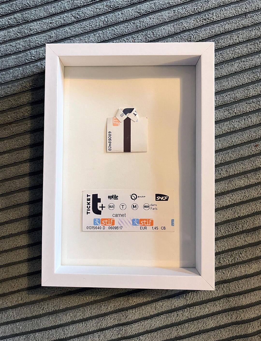 1 Origami Shirt - Paris Metro - Wall Frame - Etsy