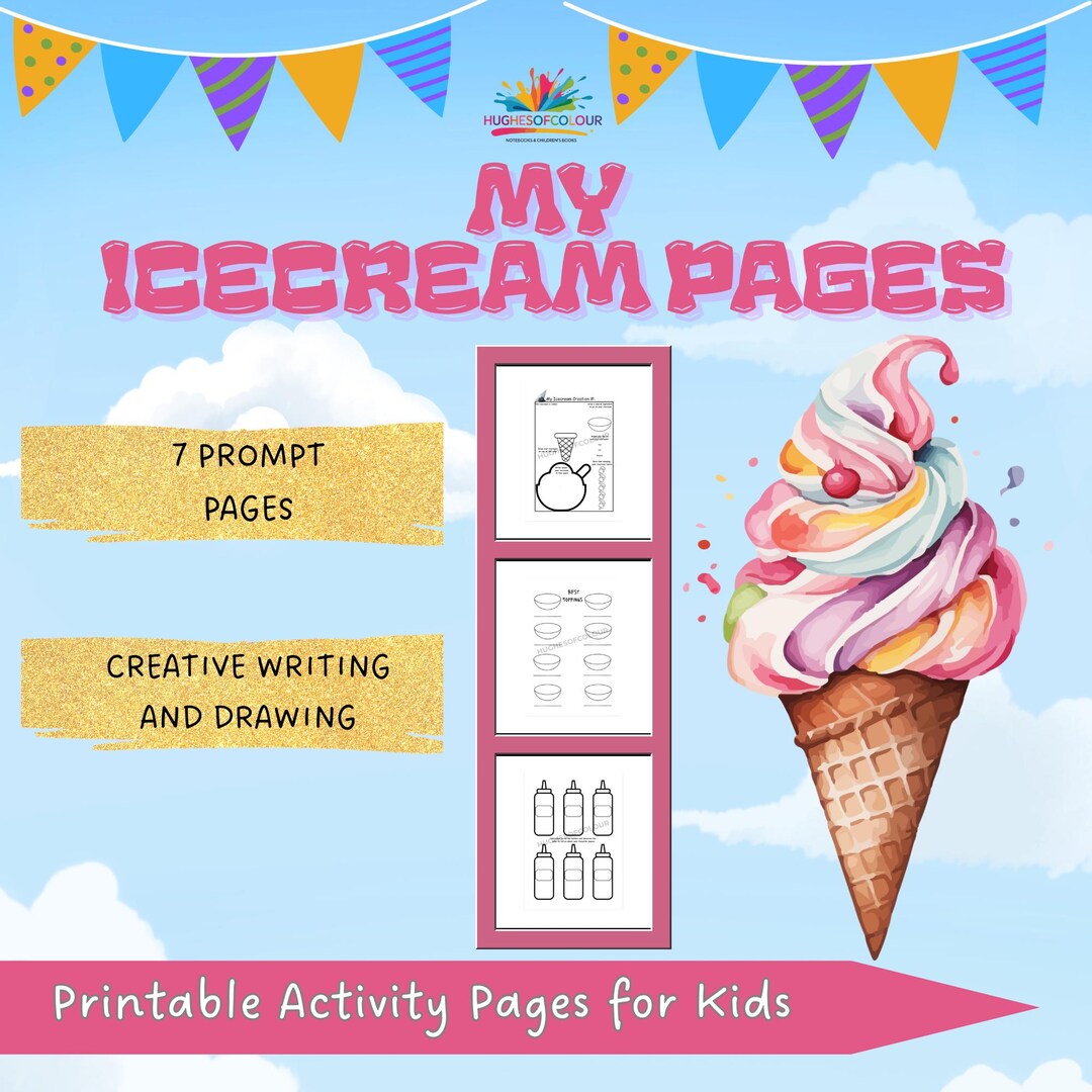 My Ice-cream Pages – 7 Page Printable Kids Activity Pack - Etsy Australia