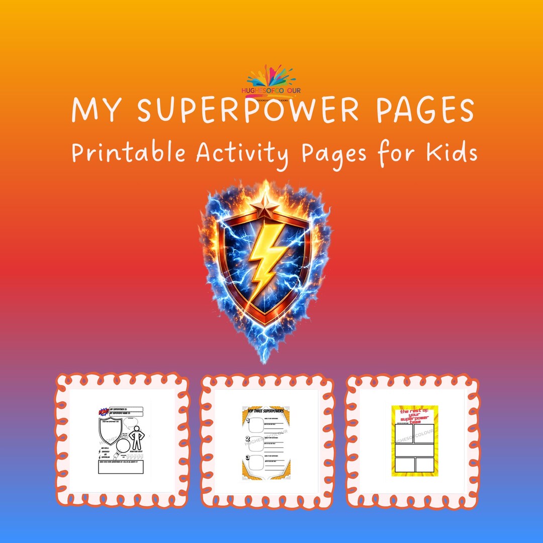 My Superpower Pages – Printable Activity Pack for Kids (6 Pages) - Etsy