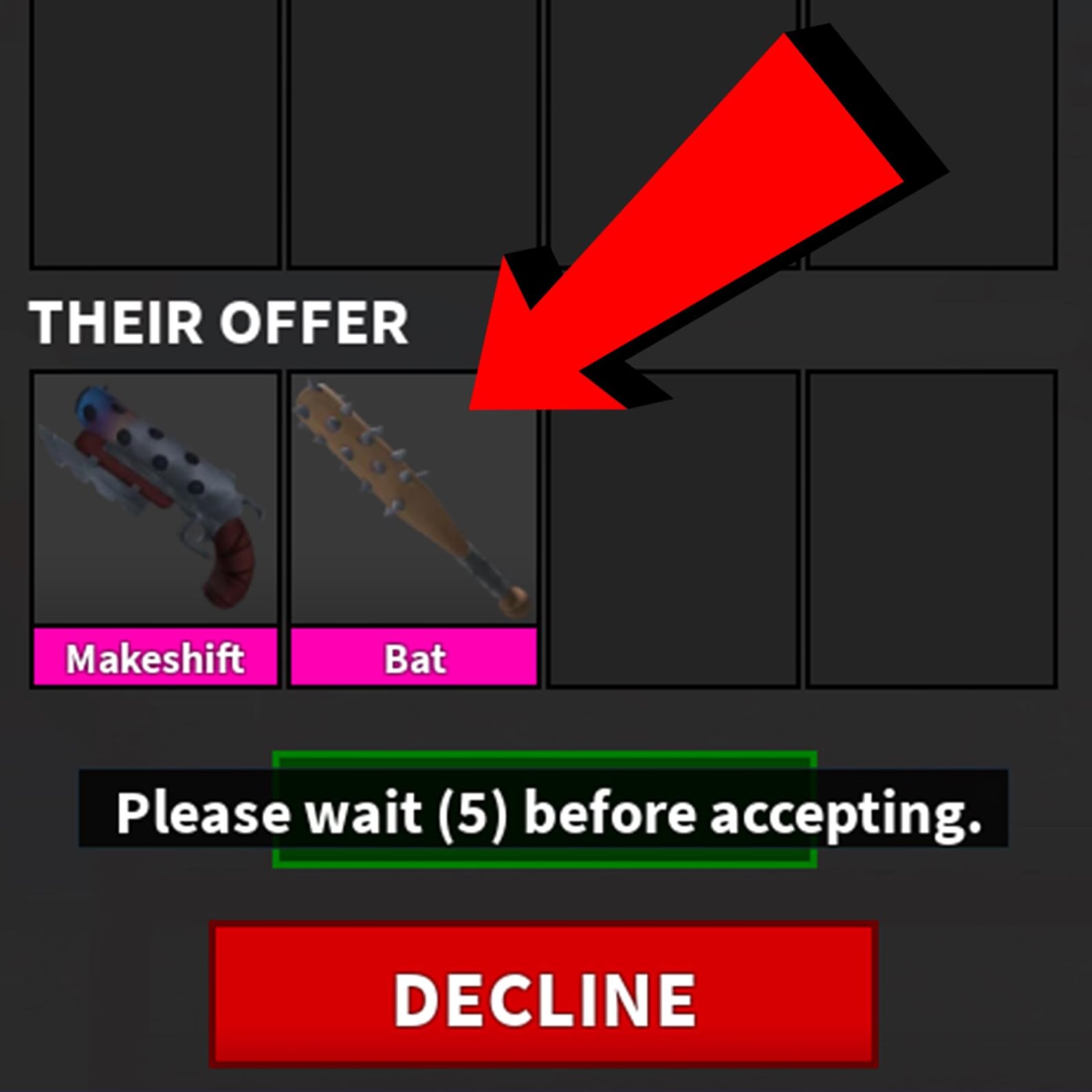 Murder Mystery 2 (MM2) Bat Set - Bat + Makeshift - Etsy