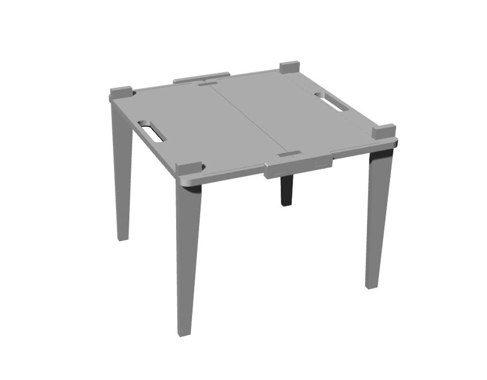 Foldable Camping Table DXF Files – CNC Router Ready, Flat Pack Design ...