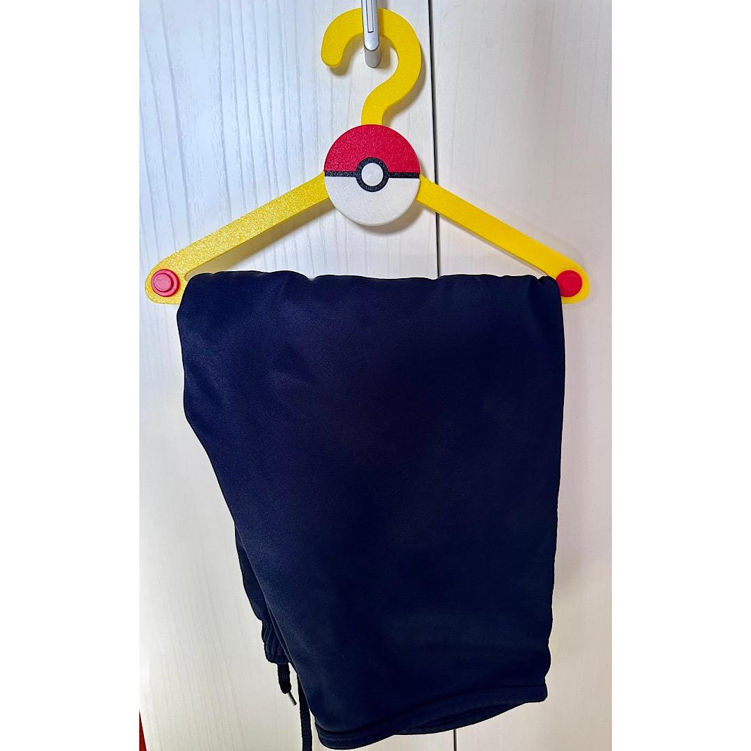 Pokemon Pokeball Cloth Hanger 3D Printed PLA Hanger Gamer Closet Decor ...