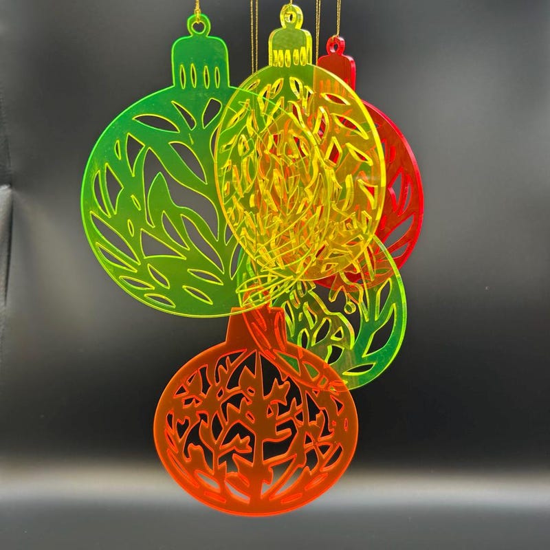 Perspex Christmas Bauble - Etsy UK