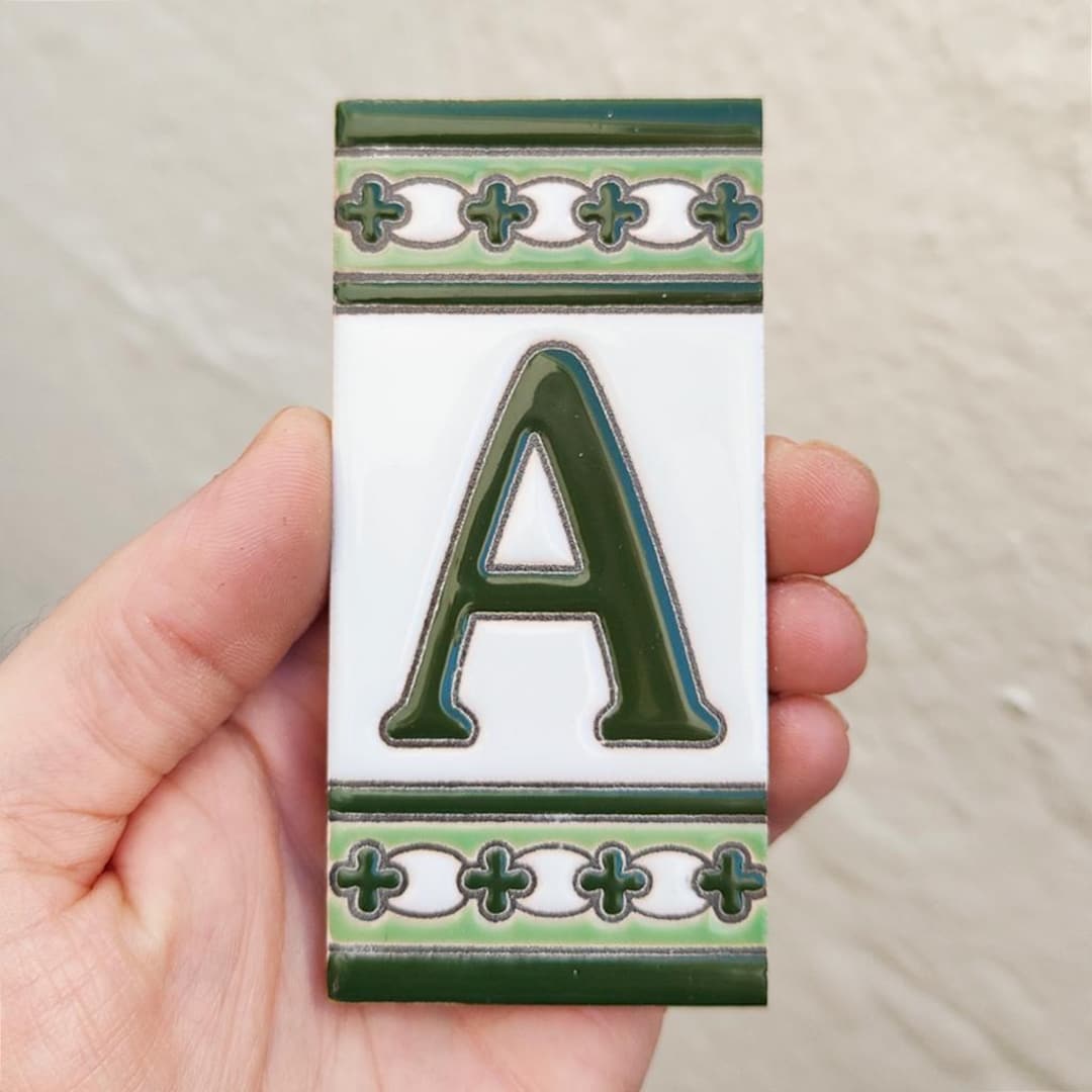 Sevillian Ceramic Letters and Numbers 11cm - Customizable - Handmade ...