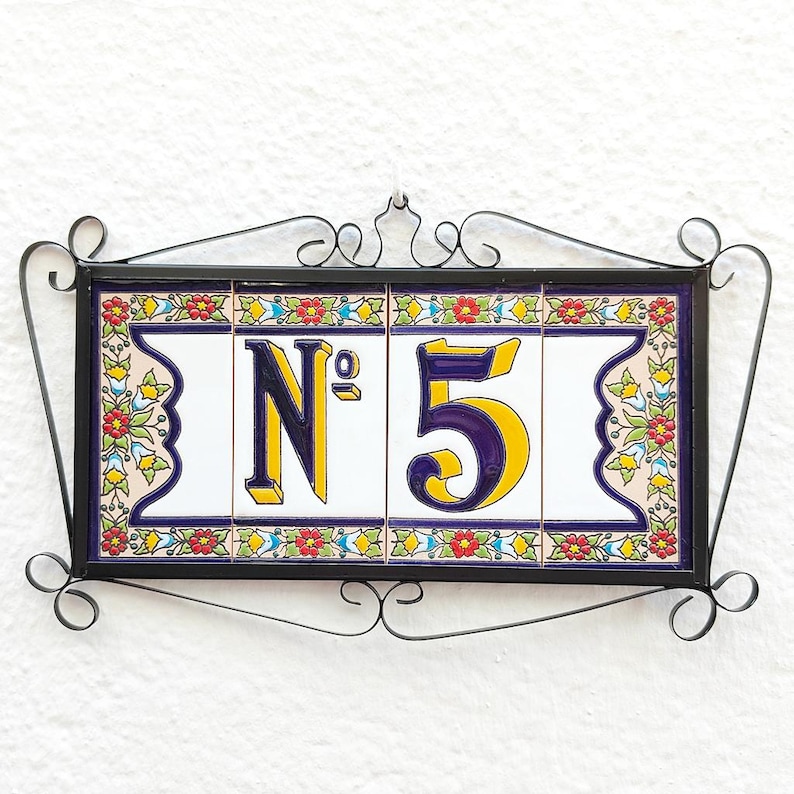 Large Sevillian Ceramic Letters and Numbers 15cm - Customizable ...