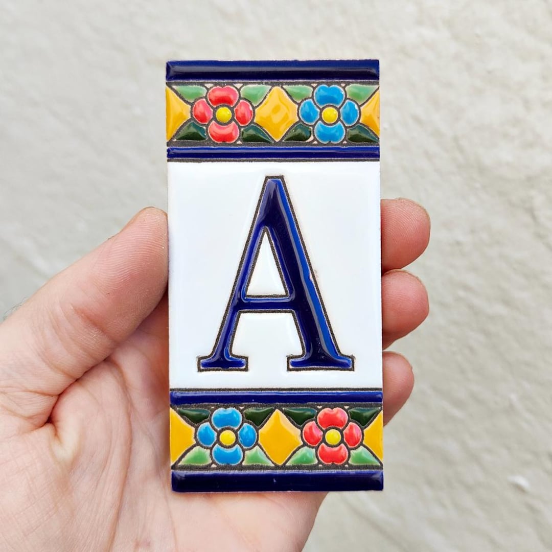 Sevillian Ceramic Letters and Numbers 11cm - Customizable - Handmade ...