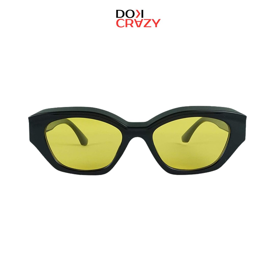 DOKCRAZY Fang Y2K Sunglasses Tint | Cyberpunk Glasses | Geometric Thick ...