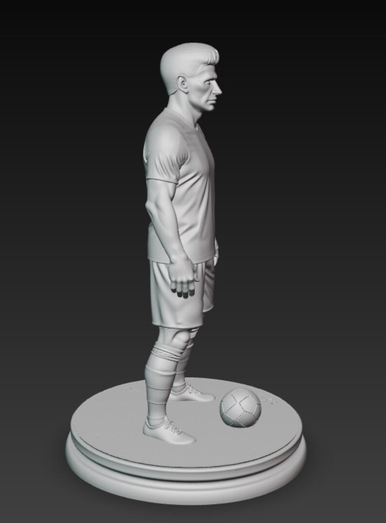 Robert Lewandowski 3D Model : Lewandowski STL File , Football 3D Model ...