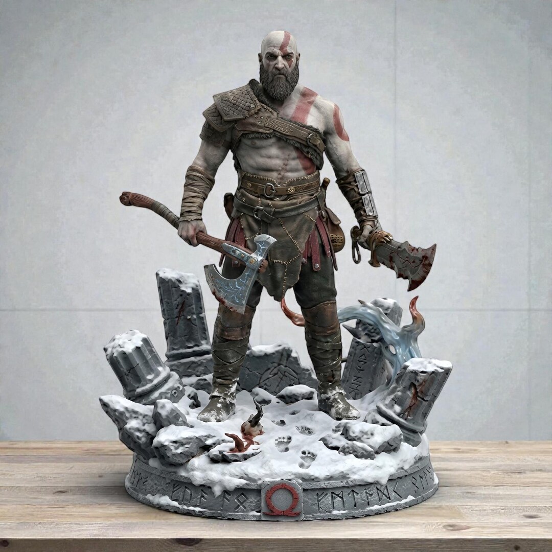 Kratos 3D Model File : God of War STL File , Kratos STL File , Game 3D ...