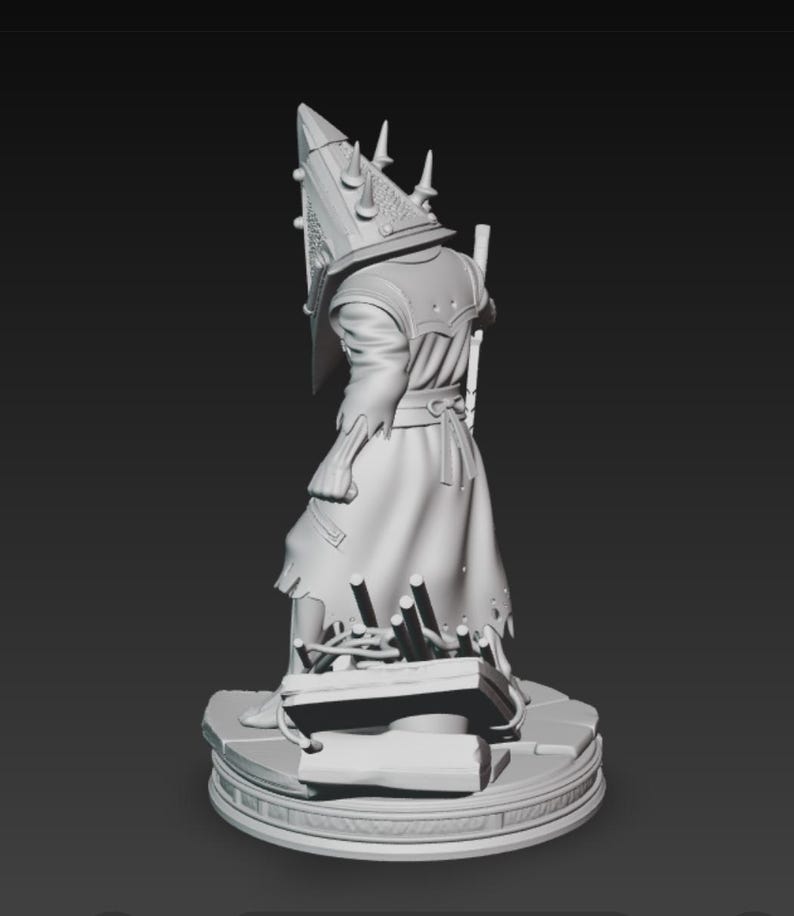 Pyramid Head Silent Hill STL File | Horror Game Statue 3D Print Model ...