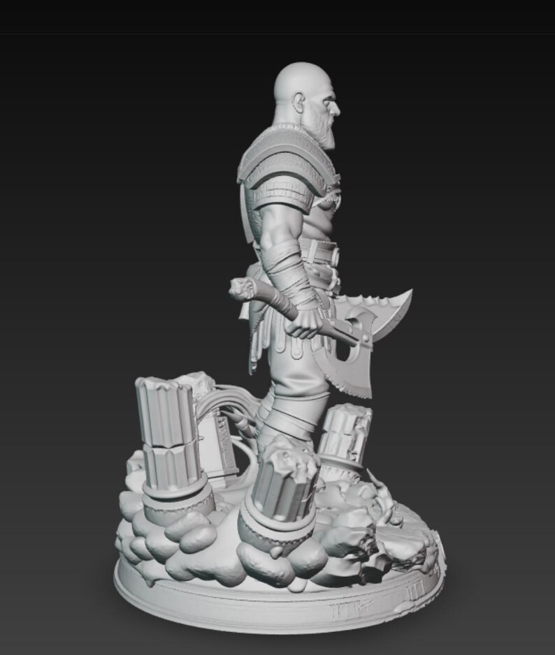 Kratos 3D Model File : God of War STL File , Kratos STL File , Game 3D ...