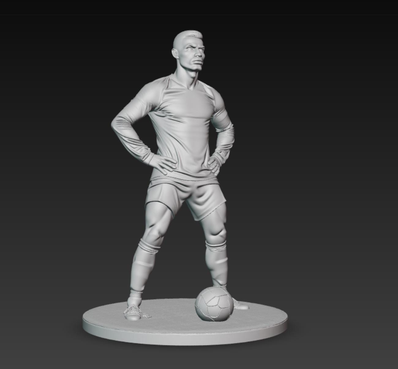 Cristiano Ronaldo 3D Model : Ronaldo STL File , Football 3D Model ...