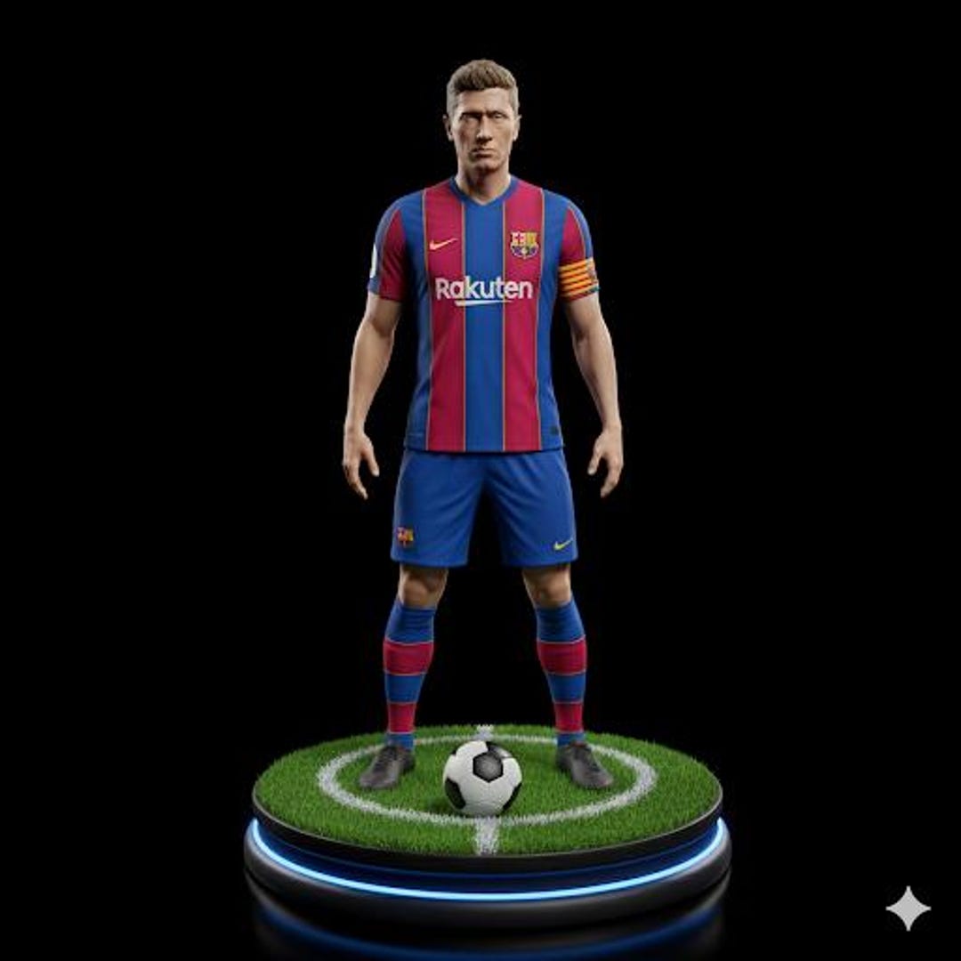 Robert Lewandowski 3D Model : Lewandowski STL File , Football 3D Model ...