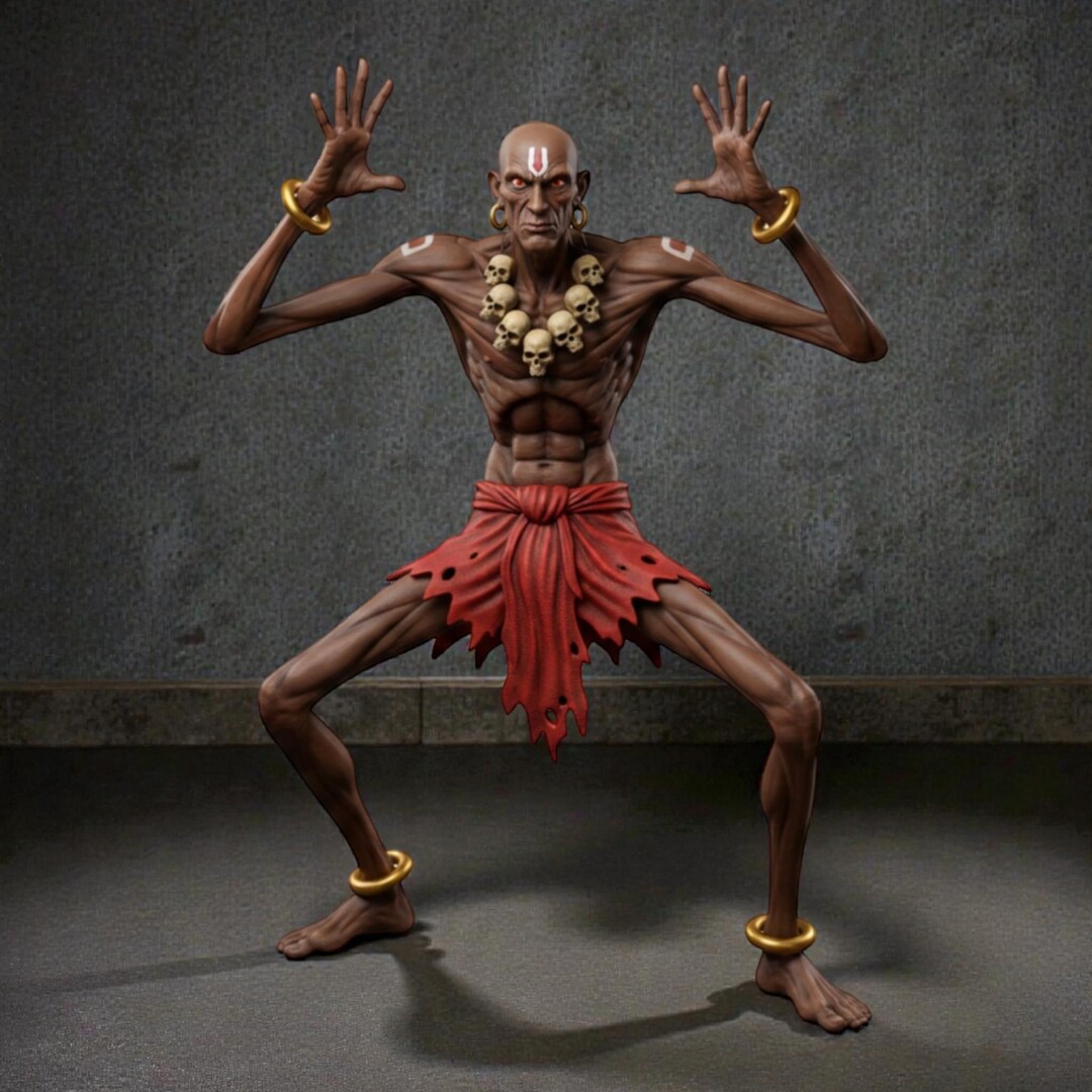 Dhalsim 3D Model : Dhalsim STL File , Game 3D Model , Fighter Stl File ...