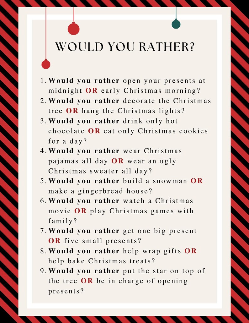 Christmas Trivia Game | Fun Facts for Holiday Parties (digital Download ...