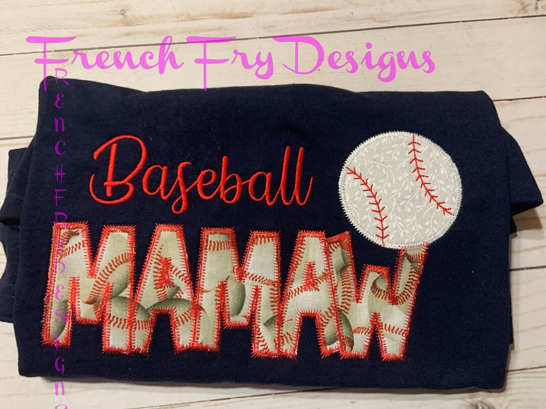 Baseball MAMAW Grandparent Applique Short-sleeve T-shirt Customized - Etsy