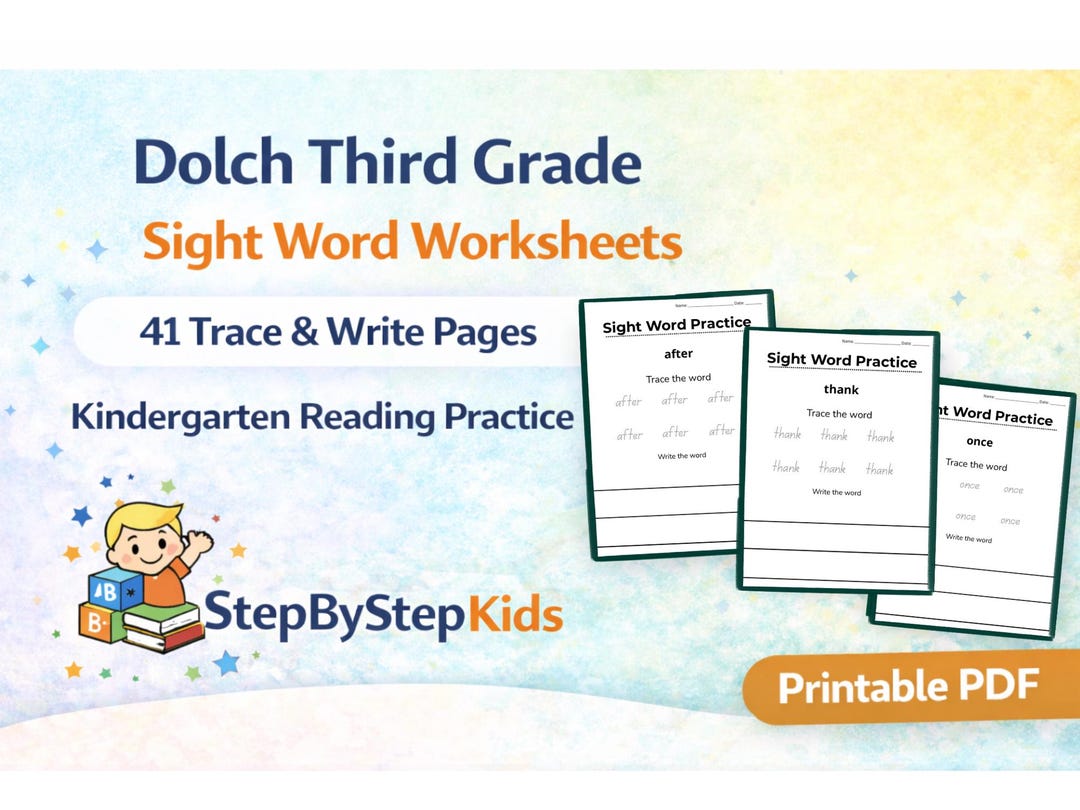 Dolch Third Grade Sight Words Worksheets | Trace and Write Sight Words ...