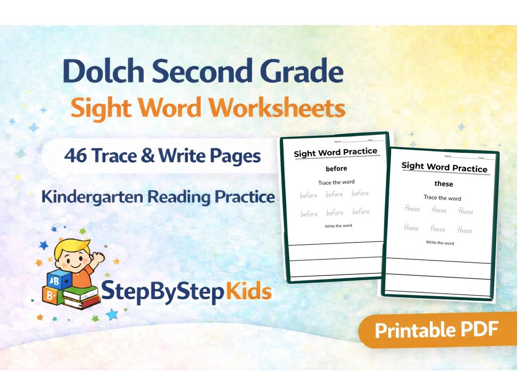 Dolch Second Grade Sight Words Worksheets | Trace and Write Sight Words ...