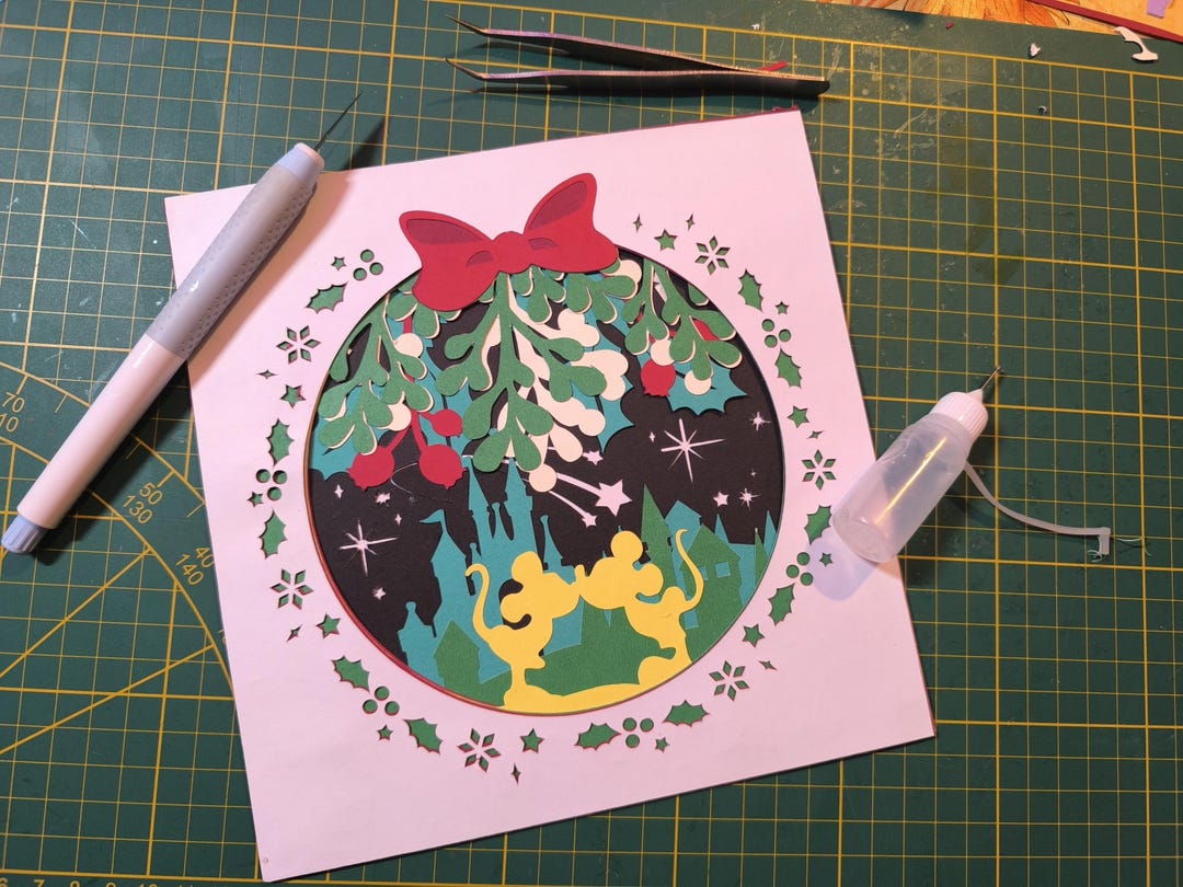 Christmas Mickey Mouse Themed Paper Creations - Etsy Australia