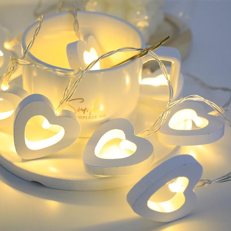 Heart Shaped String Lights, Valentine's Day LED Lights, Valentine's Day ...