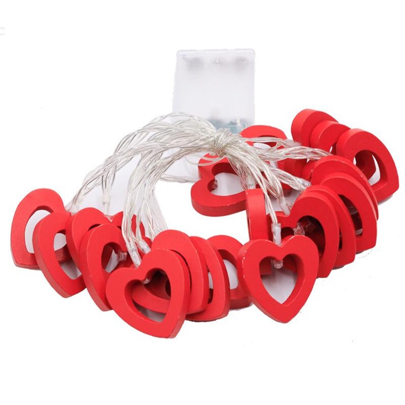 Heart Shaped String Lights, Valentine's Day LED Lights, Valentine's Day ...