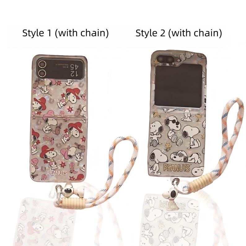 Snoopy Peanuts Iridescent Flip Phone Case | Compatible With Samsung ...