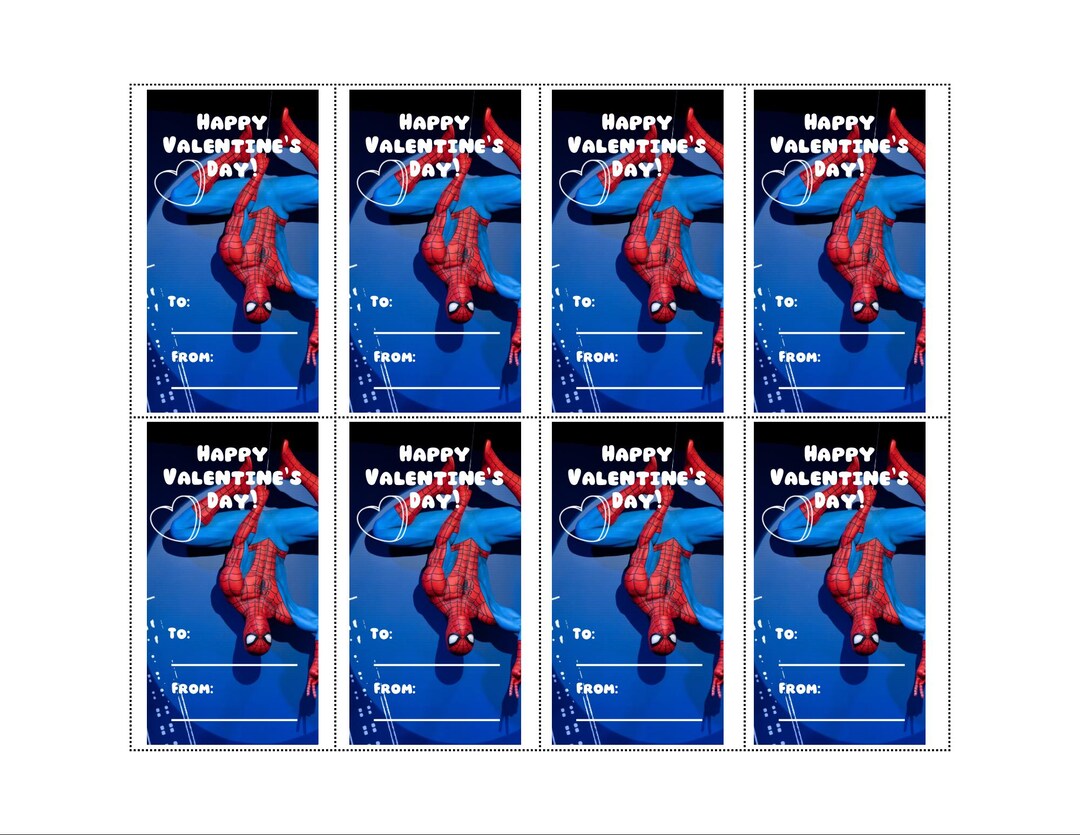 Spiderman Valentines Cards - Etsy