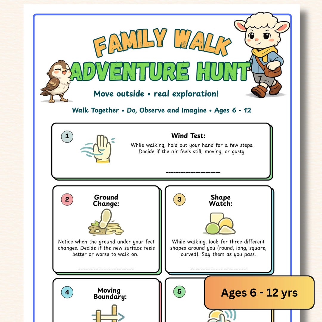Family Walk Adventure for Kids | Outdoor Walking Game | Screen-free ...