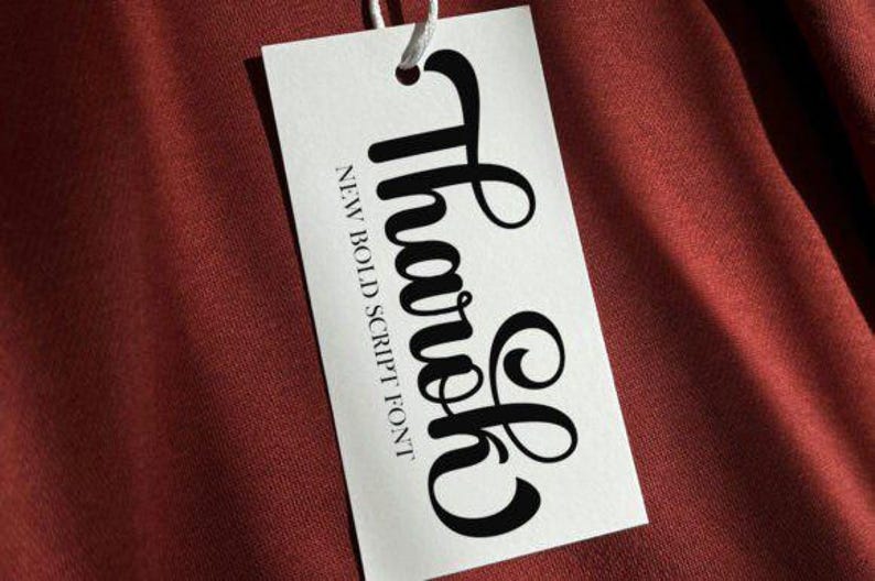 Thick Black Font – Bold Cursive Script, Chunky Calligraphy Cricut ...