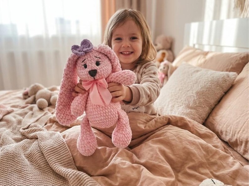 Crochet Bunny Pattern PDF – Amigurumi Rabbit Plush Toy, Velvet Yarn ...