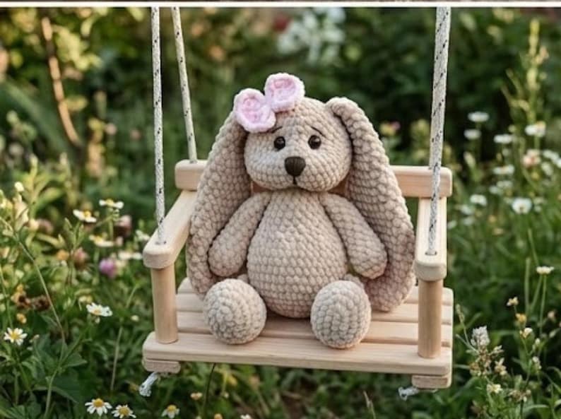 Crochet Bunny Pattern PDF – Amigurumi Rabbit Plush Toy, Velvet Yarn ...