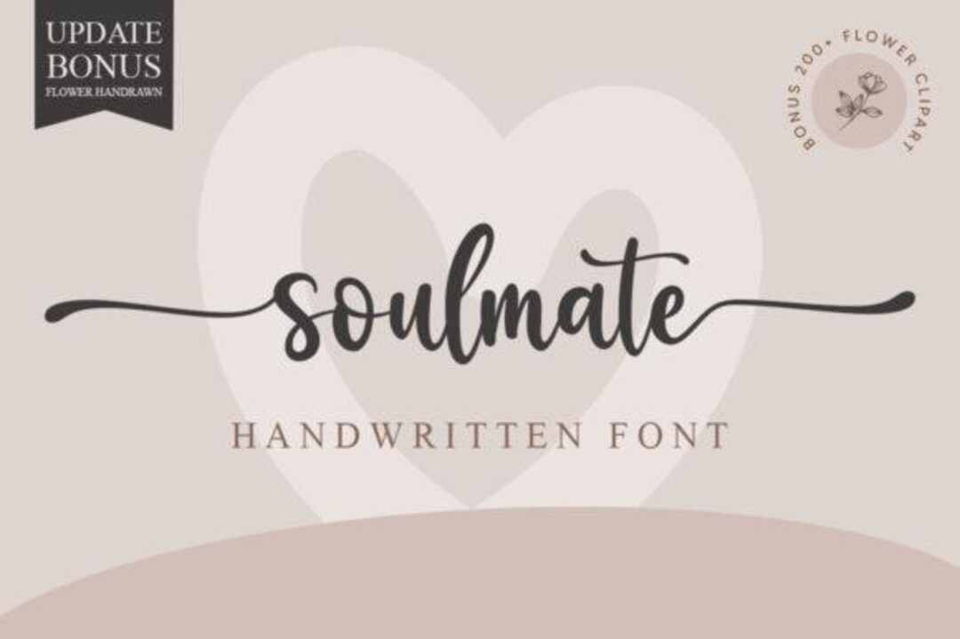 Soulmate Font – Elegant Handwritten Script Wedding & Cricut, Modern ...