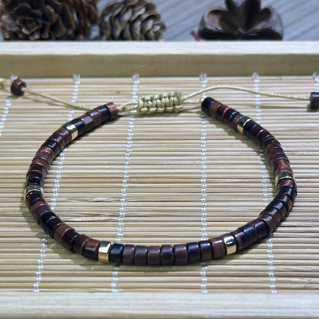 Natural Stone Handmade Weaving Tiger Eye 4mm Brown Healing Women Men ...