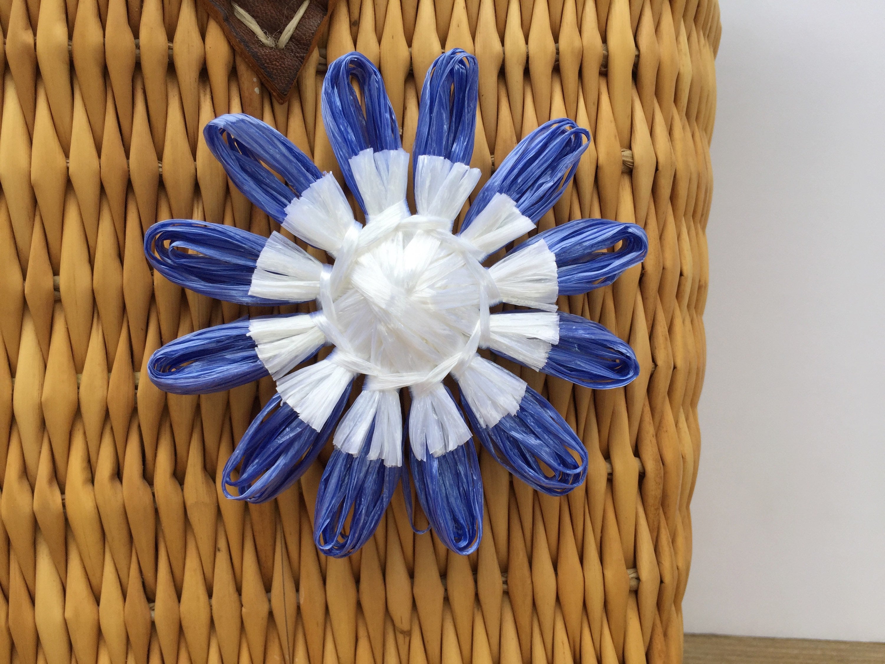 Vera's Single Flower Pin Woven in Vintage Purple and White Vintage ...