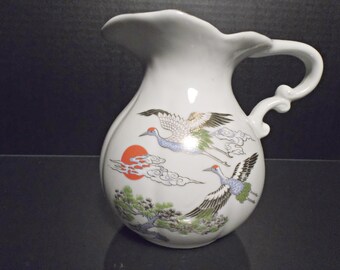 Collectible Harry & David Floral Ceramic Pitcher Beautifull - Etsy