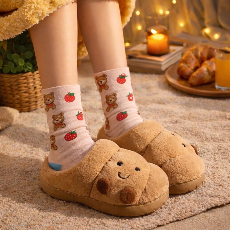 Jellycat Croissant Slippers - Etsy UK